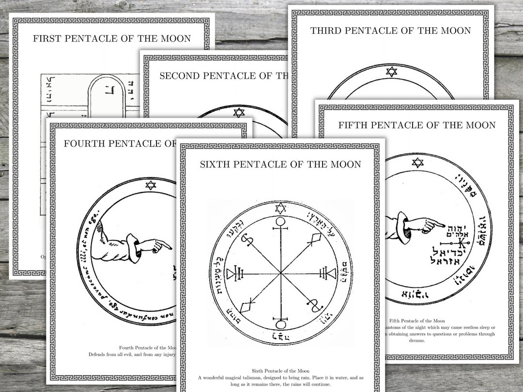 MOON PENTACLES of SOLOMON 5 Plus Mistical Solomon and Pentacle Caled ...