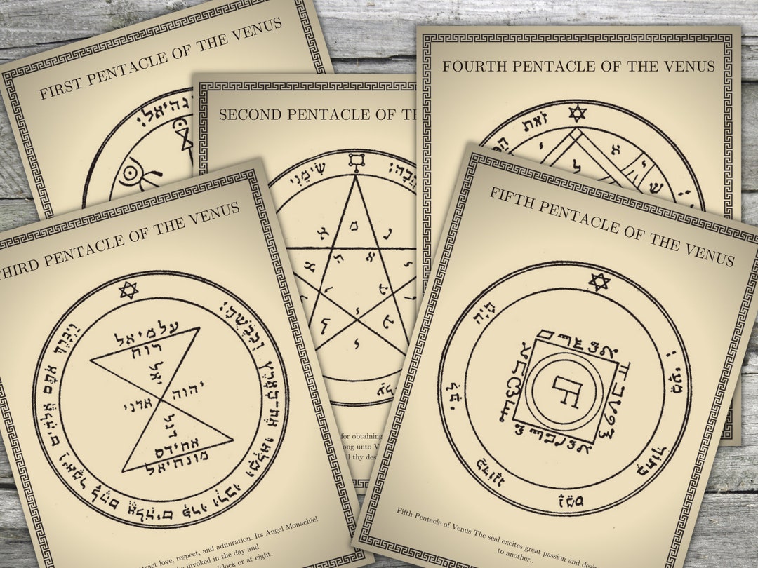 VENUS PENTACLES of SOLOMON 5 Plus Mistical Solomon and Pentacle Caled ...