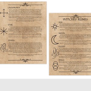 Witches Rune Bundle Rune Magic Witches Runes Meanings, Printable ...