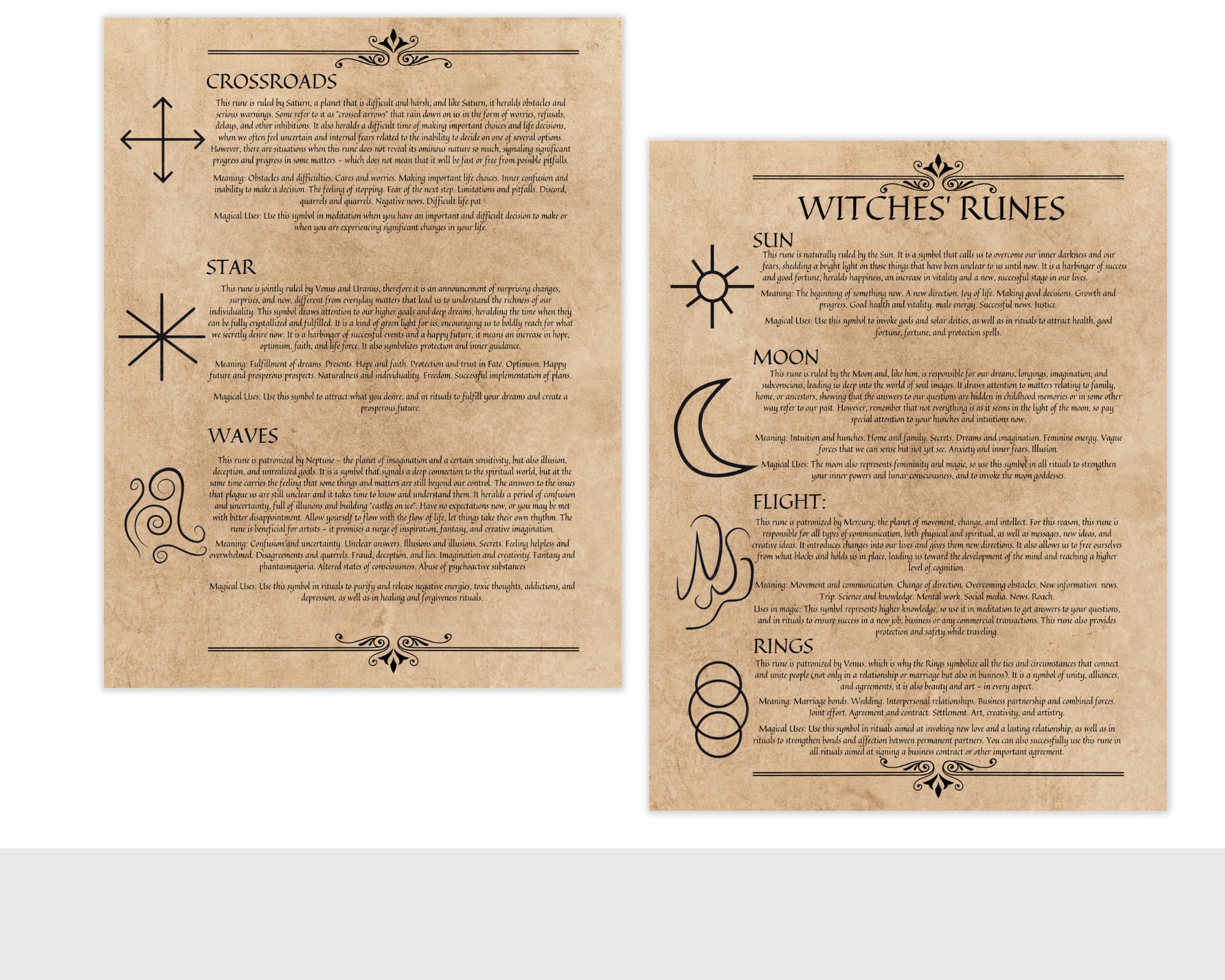 Witches Rune Bundle Rune Magic Witches Runes Meanings - Etsy