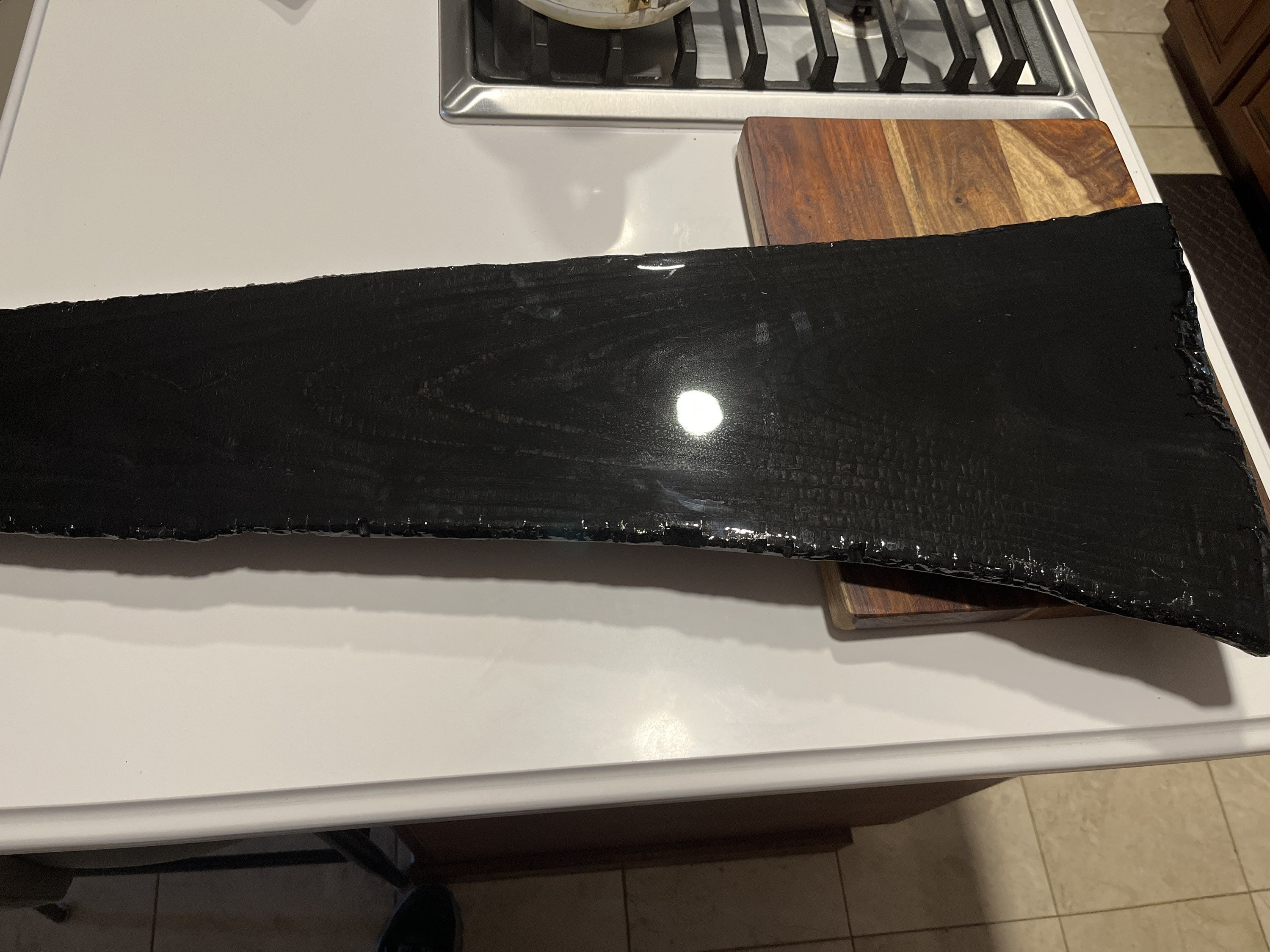 Burned Board With Epoxy Coating and Peg Legs - Etsy