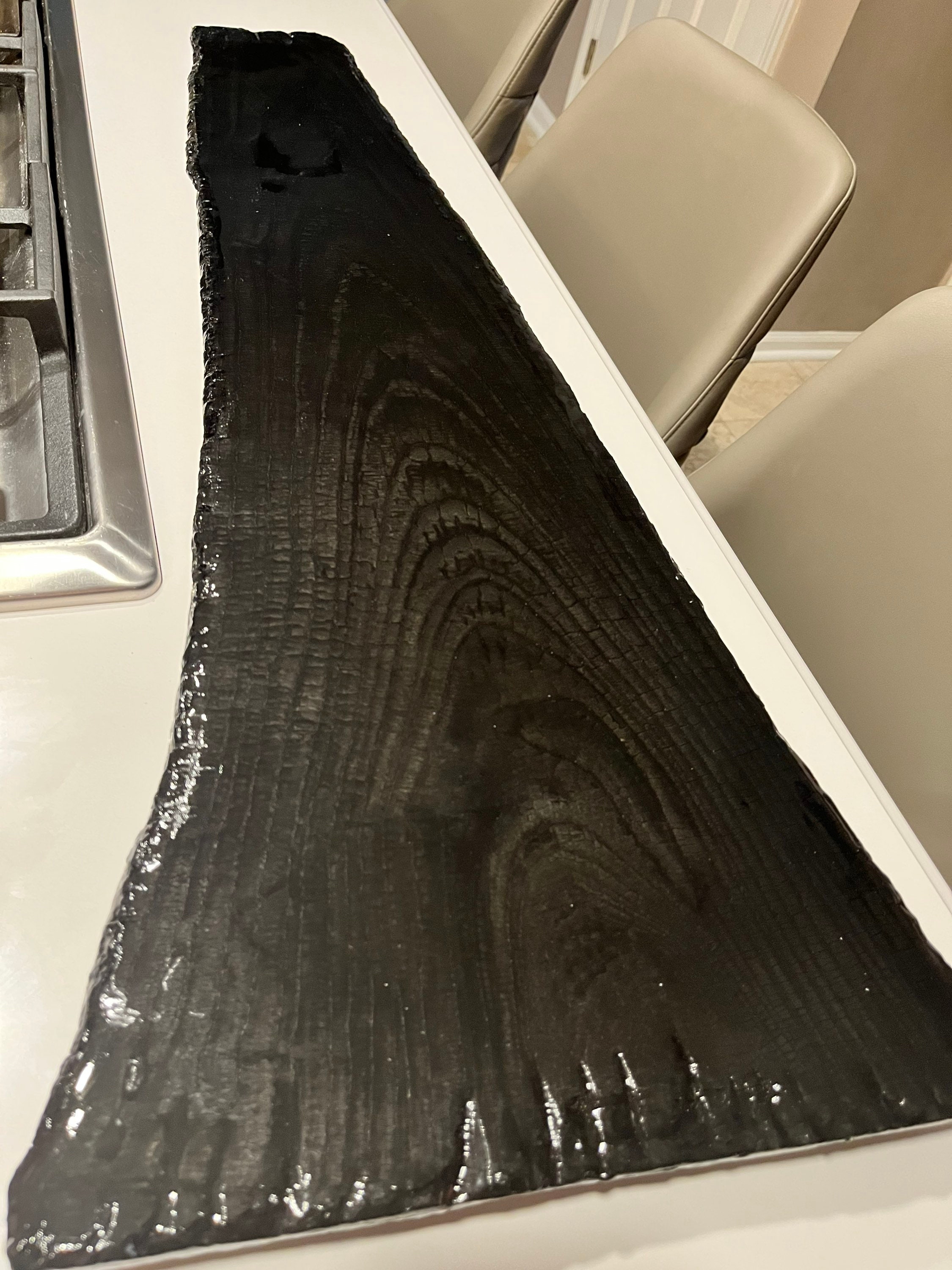 Burned Board With Epoxy Coating and Peg Legs - Etsy