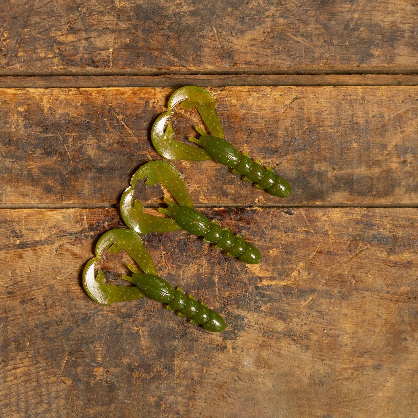 3" Watermelon Green Crazy Craws, Soft Plastic Fishing Lures - Etsy