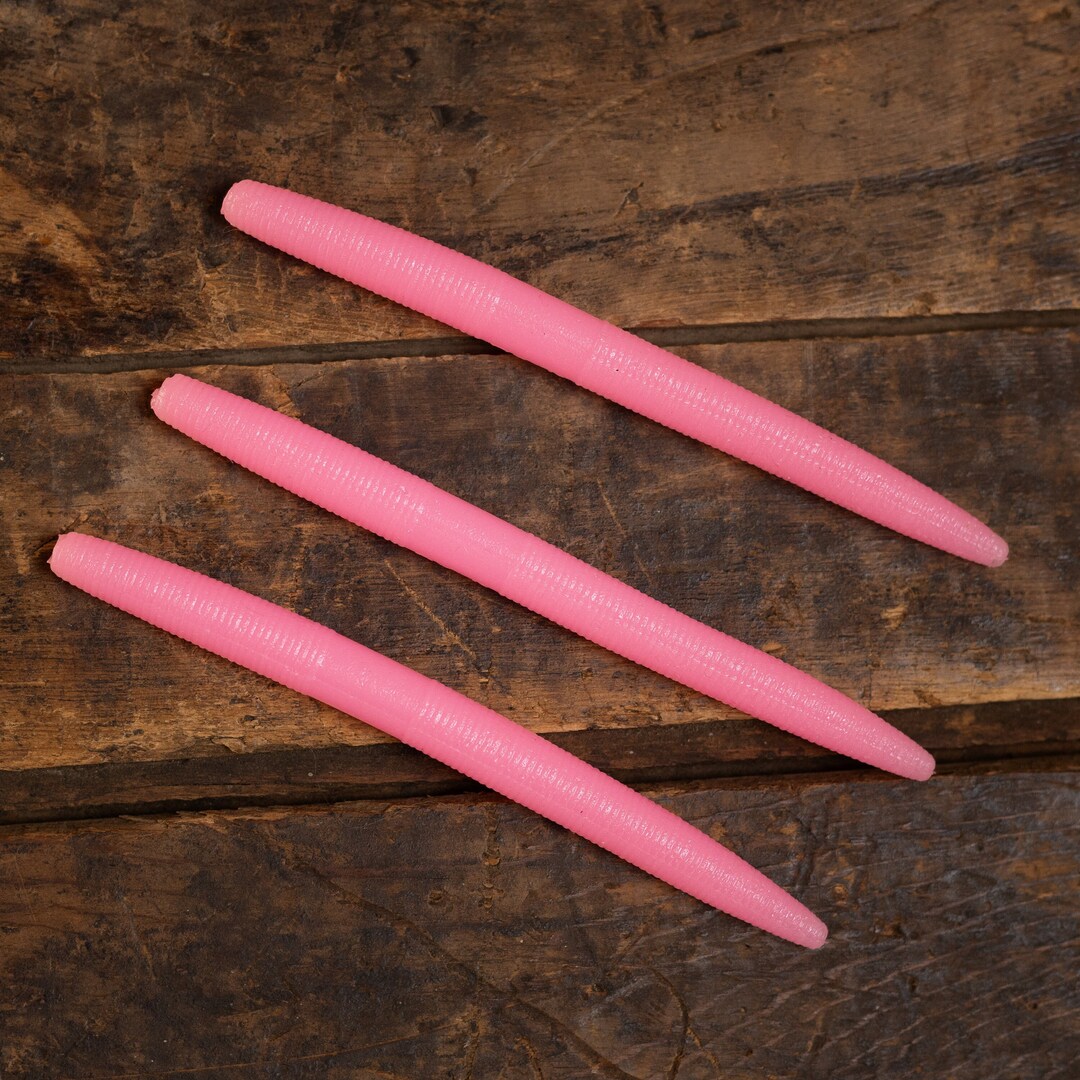 5" Bubblegum Senko Worms, Soft Plastic Fishing Lures - Etsy