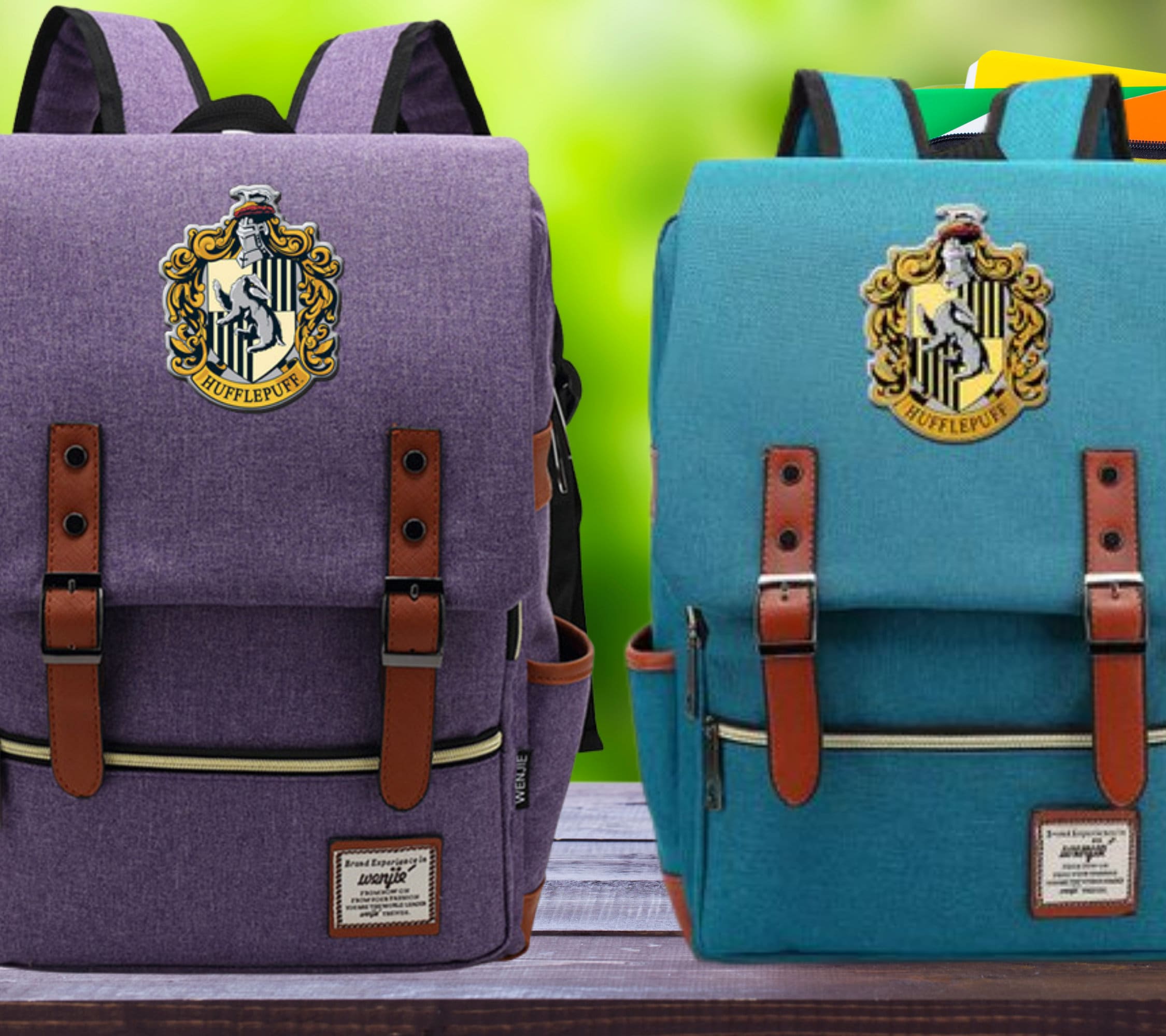 Hufflepuff Backpack, Large HP Print Backpack, Vacation Bag, HP Backpack ...