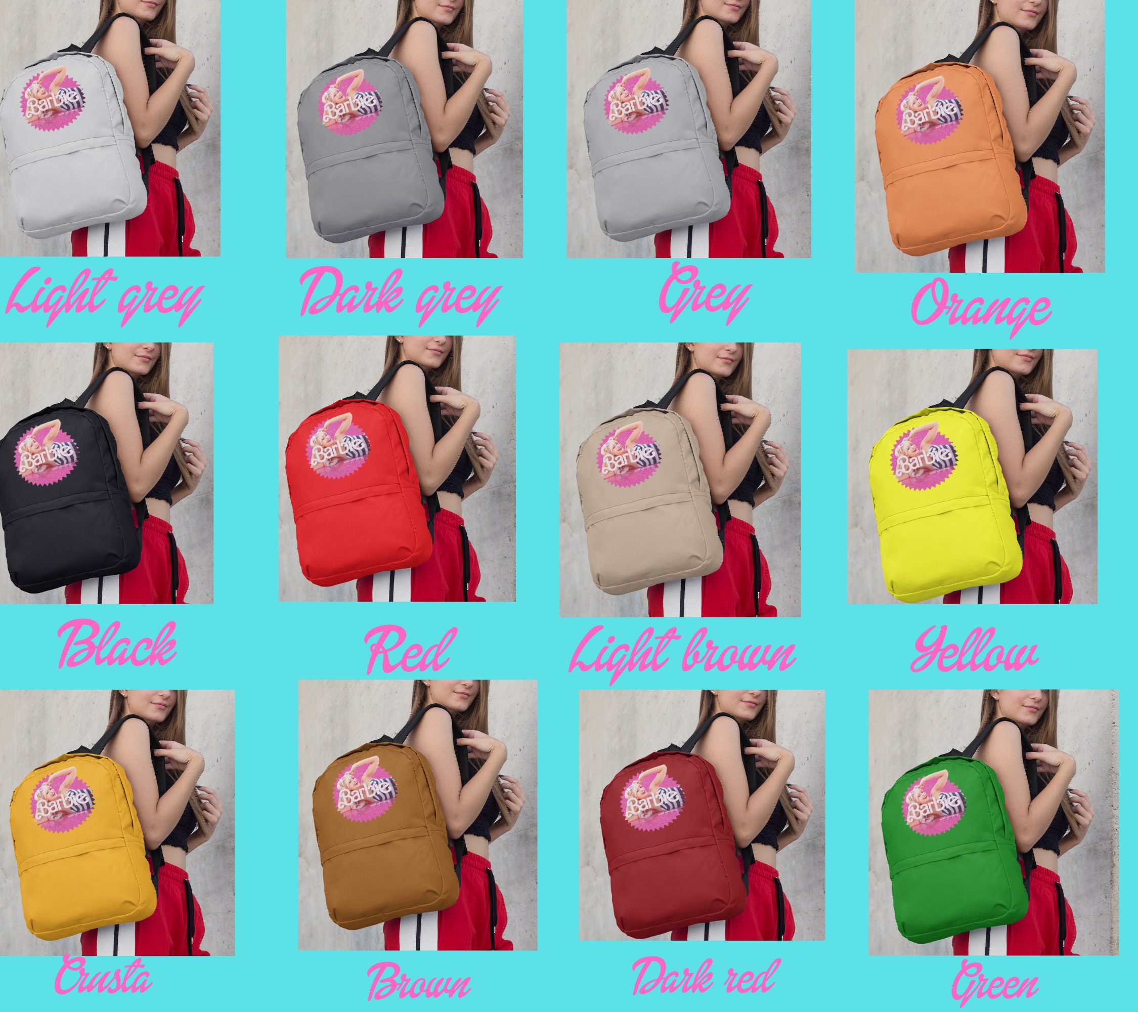 Barbie Backpack, Large Barbie Print Backpack, Barbie Birthday