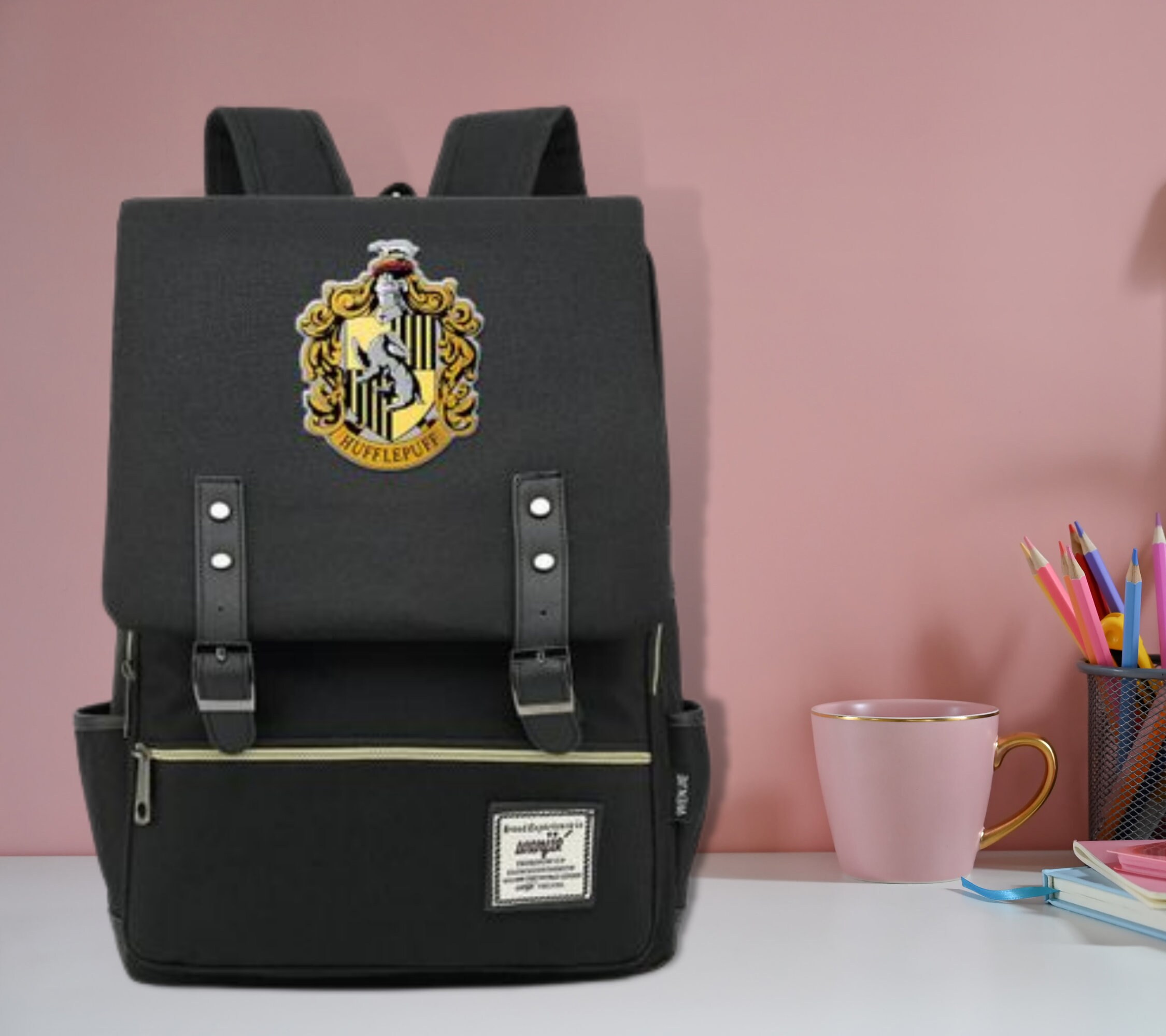 Hufflepuff Backpack, Large HP Print Backpack, Vacation Bag, HP Backpack ...