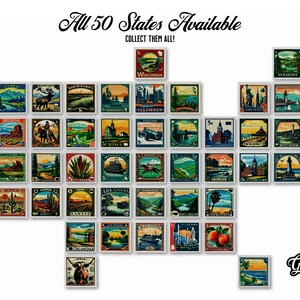 State Postage Stamp Patch | Utah - Etsy
