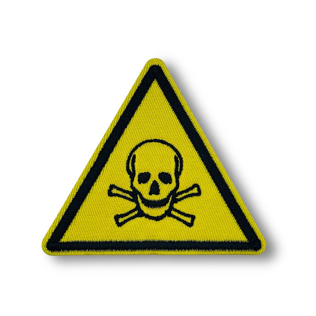 Toxic Waste Skull Warning Sign Patch - Etsy