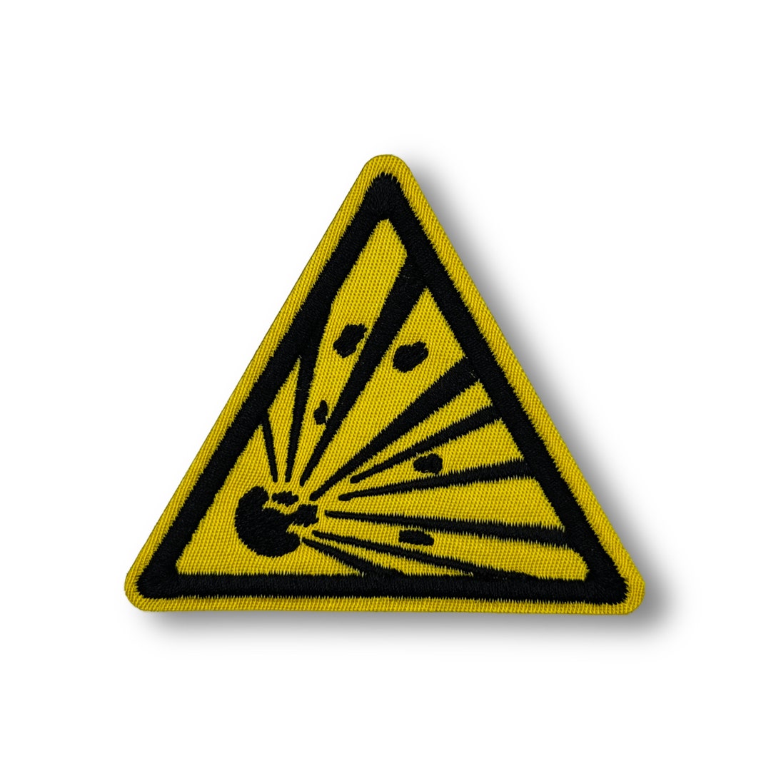 Explosives Warning Sign Patch - Etsy