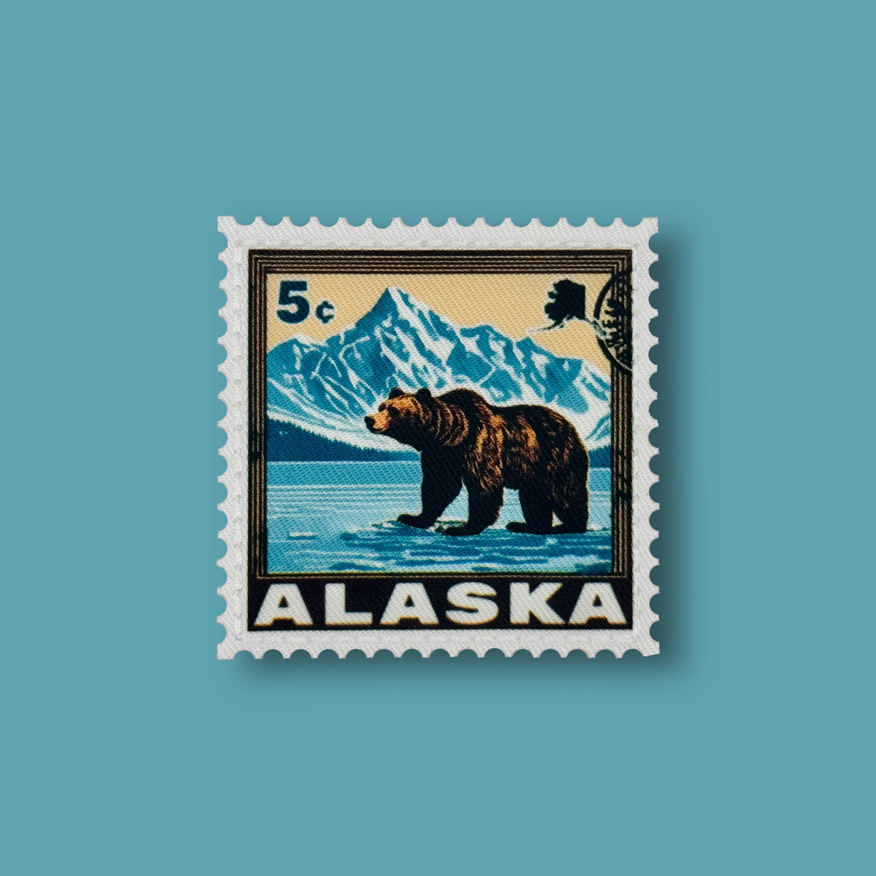 State Postage Stamp Patch | Alaska - Etsy