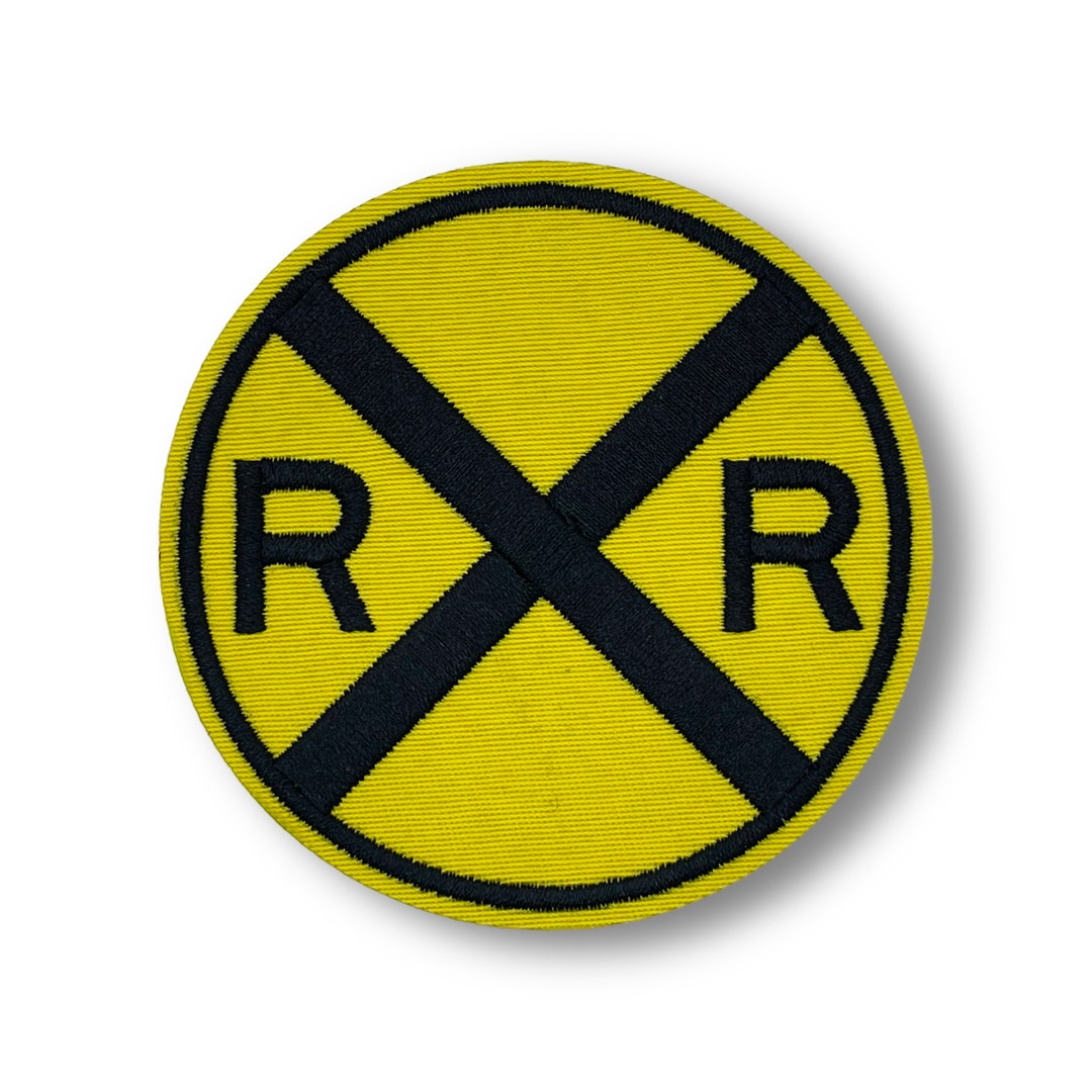 Railroad Crossing Road Sign Patch - Etsy