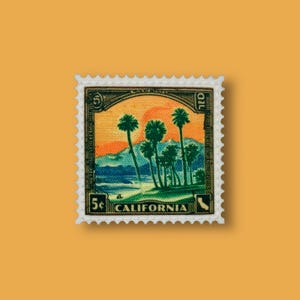 Vintage State Postage Stamp Patch California - Etsy