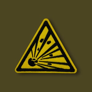 Explosives Warning Sign Patch - Etsy