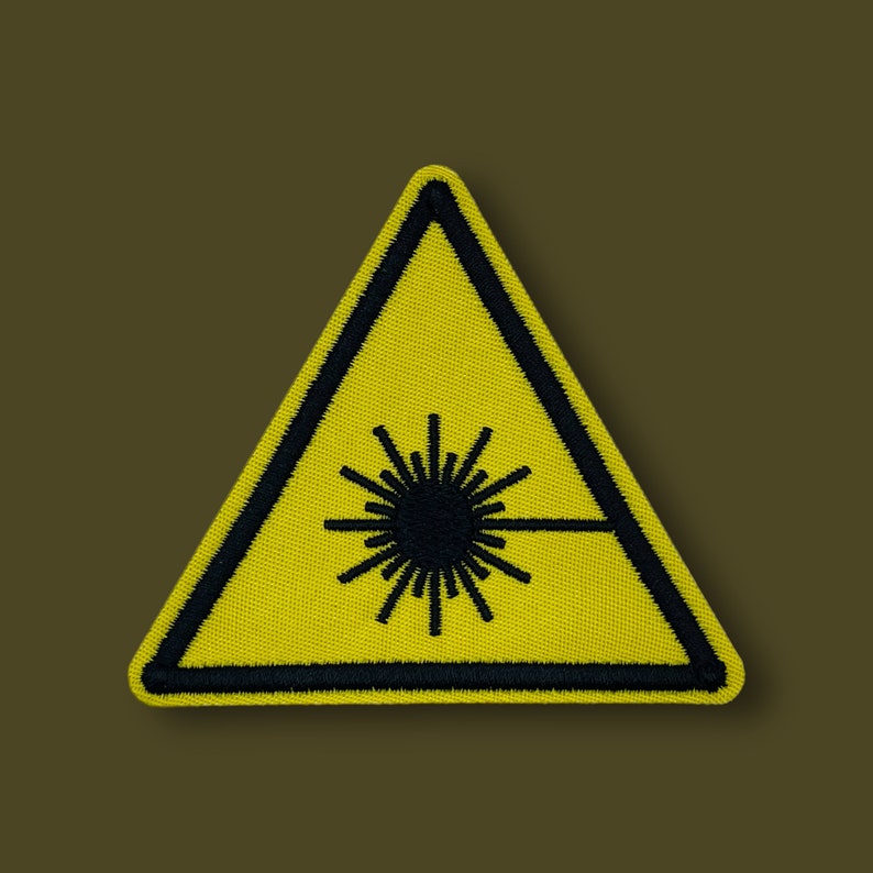 Laser Beam Warning Sign Patch Embroidered Iron-on & Sew-on - Etsy