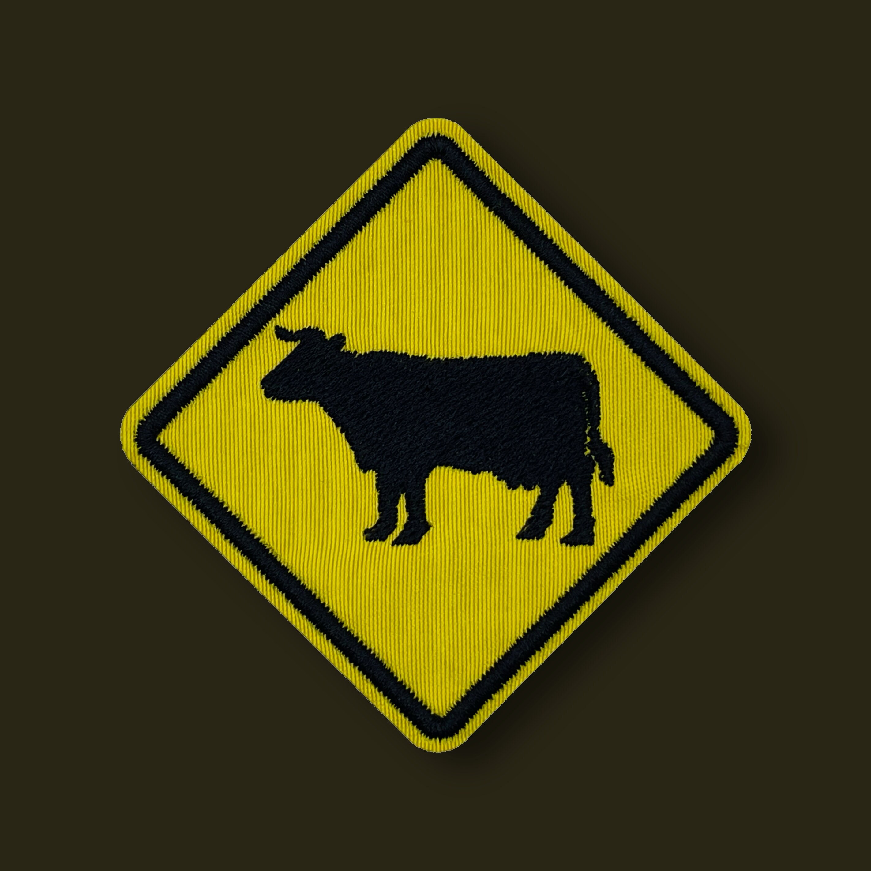 Cattle Crossing Road Sign Patch - Etsy