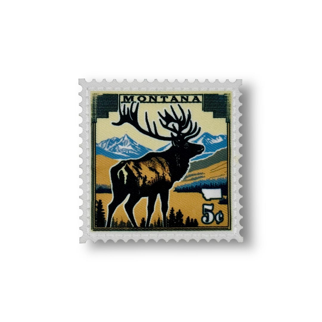 State Postage Stamp Patch | Montana - Etsy