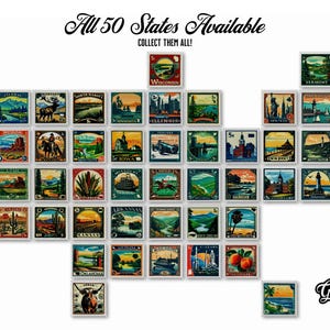 State Postage Stamp Patch | Delaware - Etsy