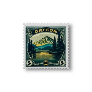 State Postage Stamp Patch | Oregon - Etsy