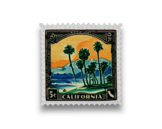 State Postage Stamp Patch | California - Etsy