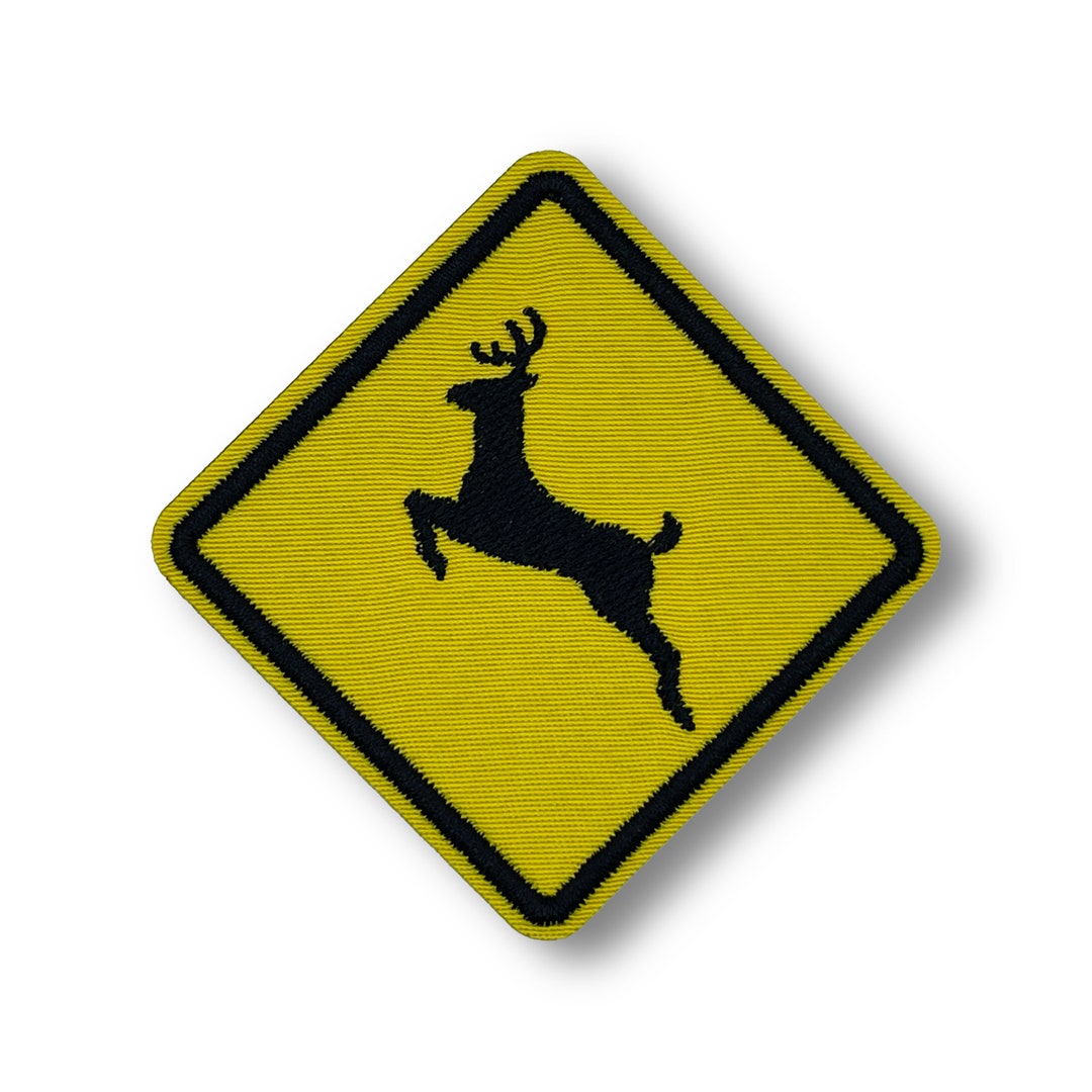 Deer Crossing Road Sign Patch - Etsy