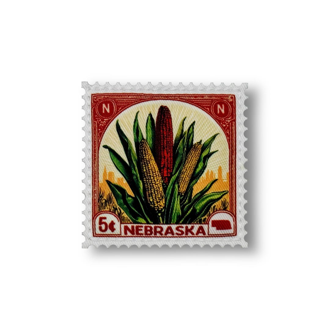 State Postage Stamp Patch | Nebraska - Etsy