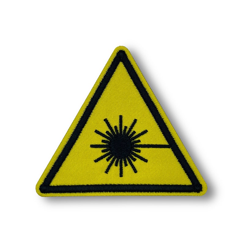 Laser Beam Warning Sign Patch Embroidered Iron-on & Sew-on - Etsy