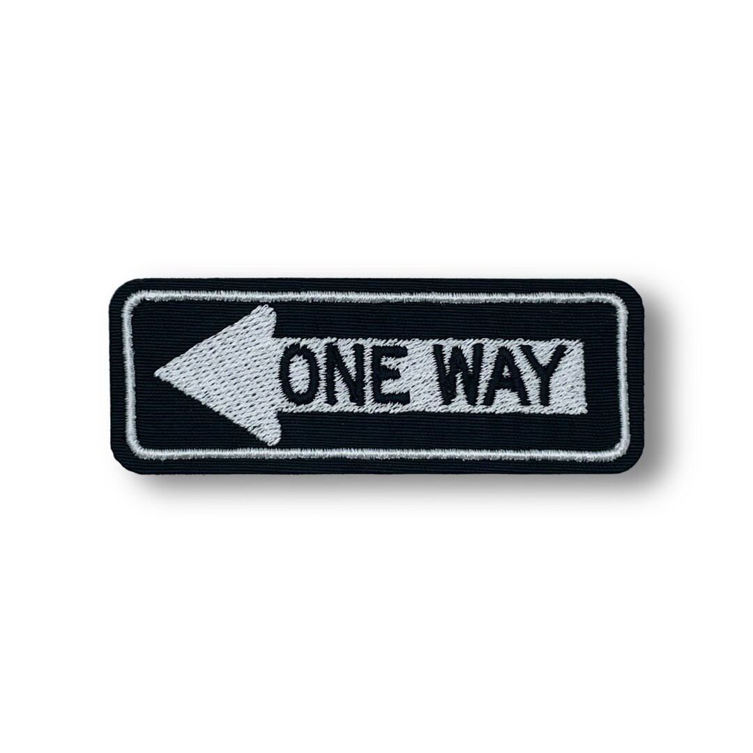 One Way Road Sign Patch - Etsy