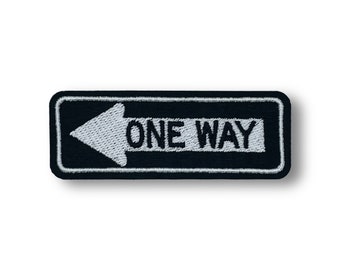 CHARLOTTE ROAD SIGN Patch Embroidered Iron-on Applique One Way Highway ...
