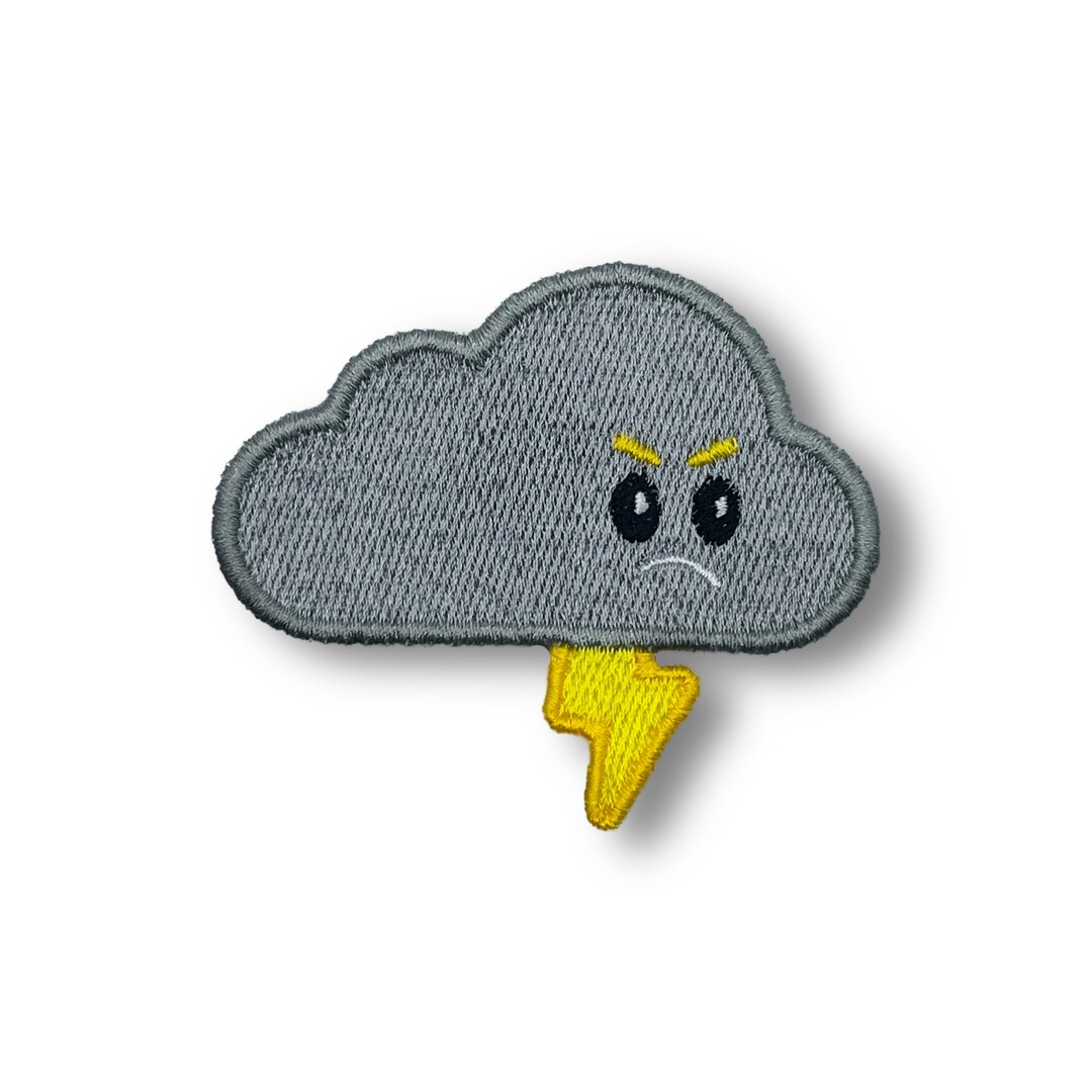 Grumpy Cloud Patch - Etsy
