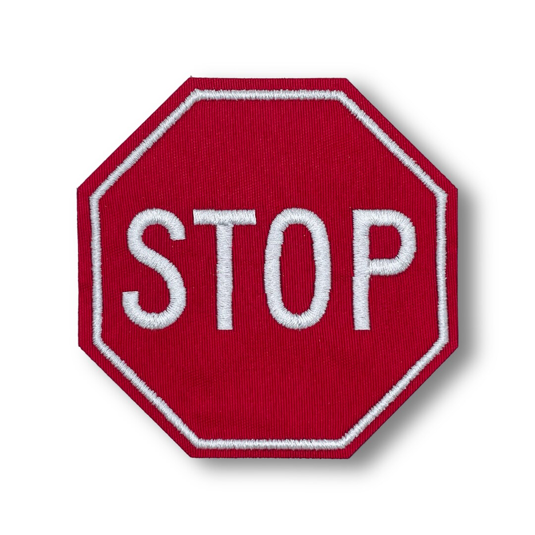 Stop Sign Road Sign Patch - Etsy