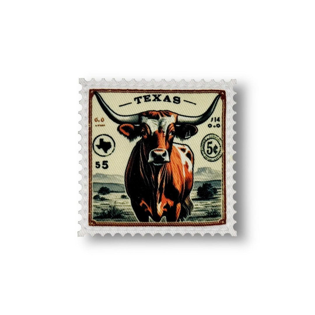 State Postage Stamp Patch | Texas - Etsy