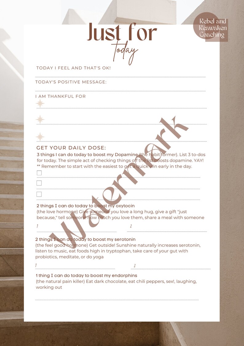 Just for Today Mental Health Journal - Etsy