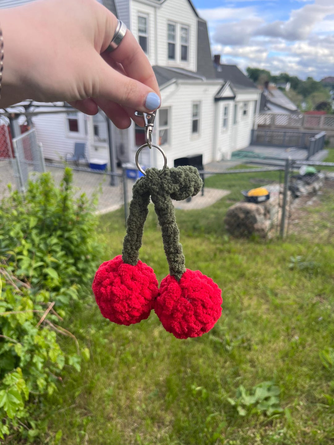 Cherry Plush Keychains - Etsy
