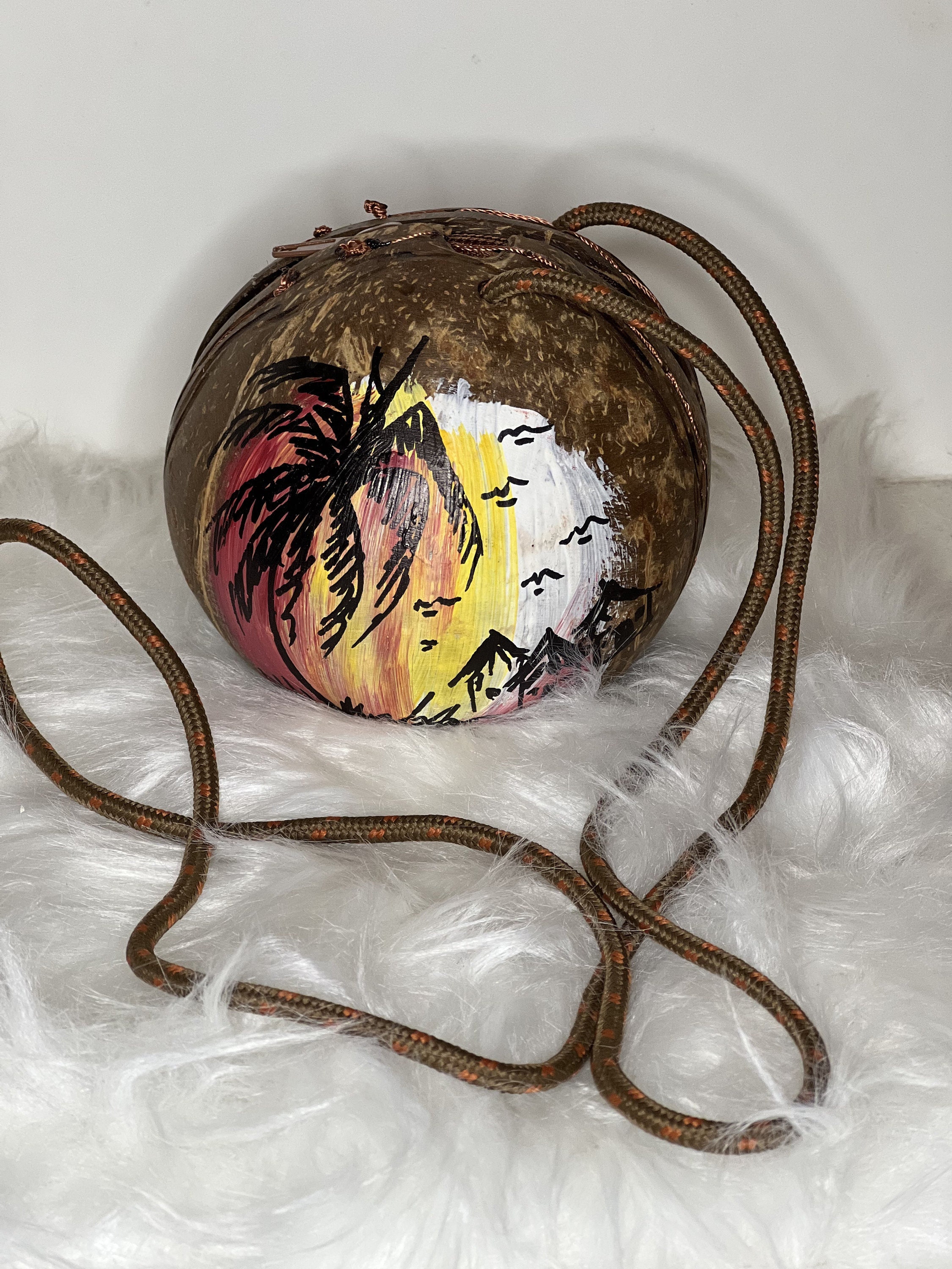 Coconut Purse With Strap | Mini Purse | Handmade Crossbody Bag ...