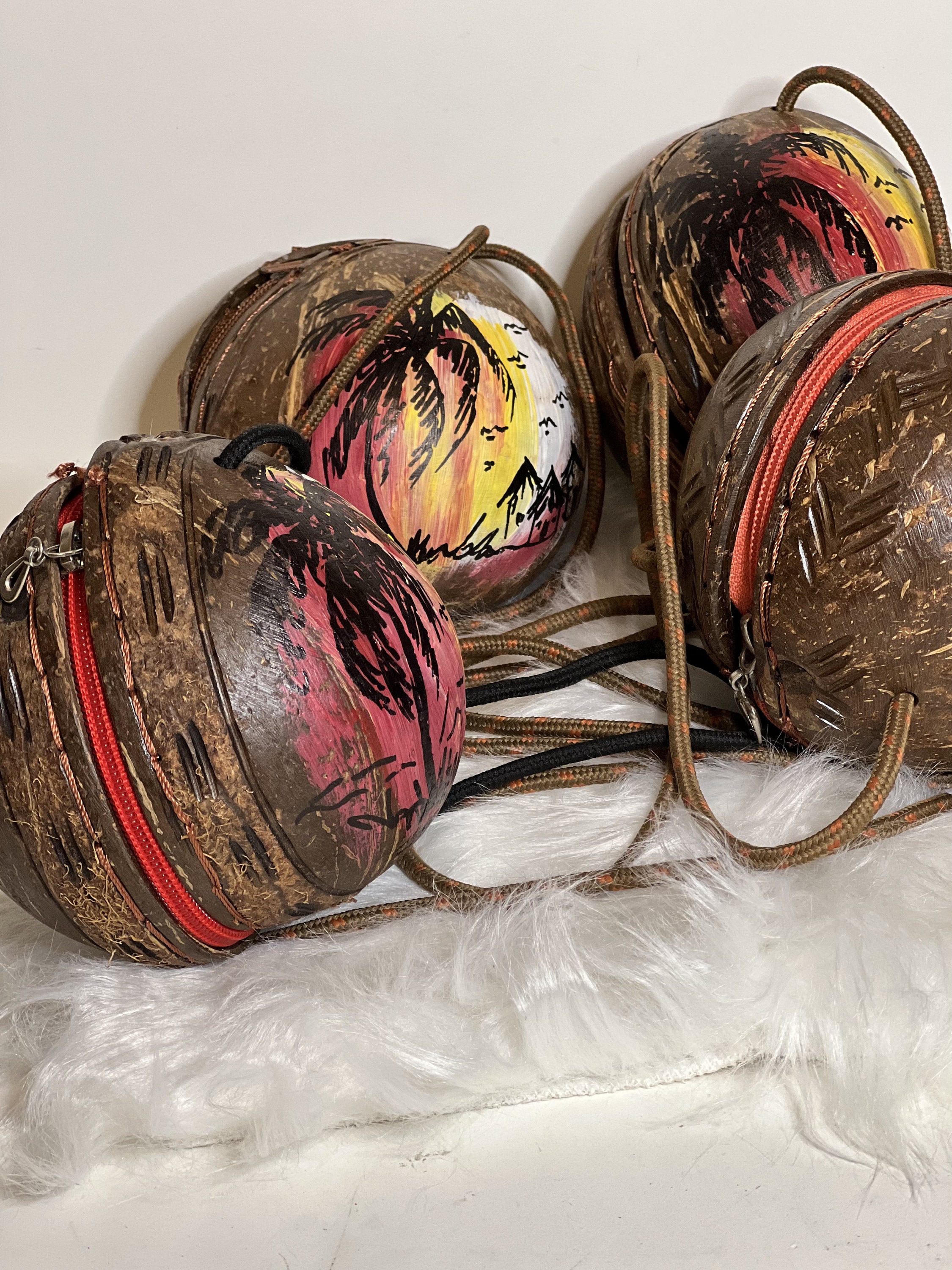 Coconut Purse With Strap | Mini Purse | Handmade Crossbody Bag ...