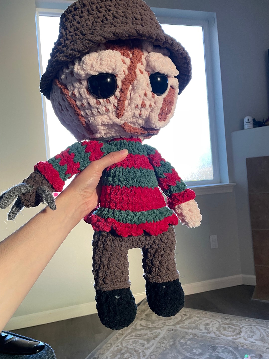 Crocheted Burned Man With Claw READY TO SHIP - Etsy