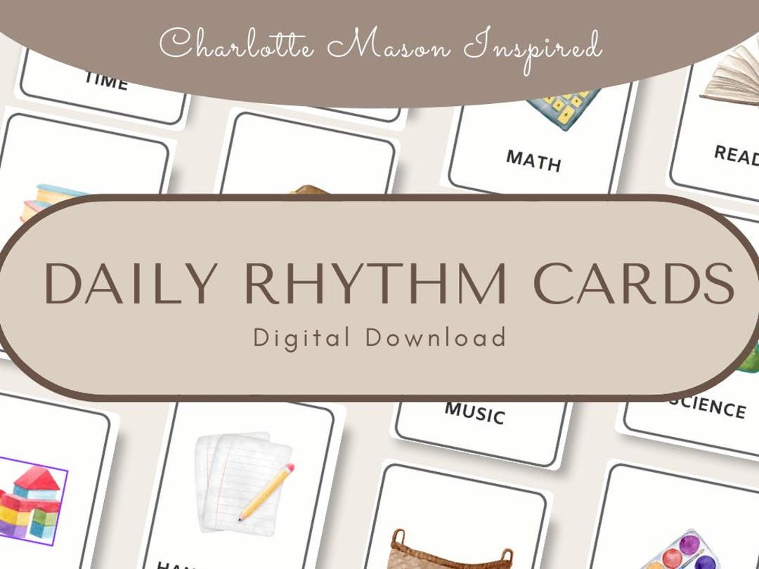 Daily Rhythm Cards - Charlotte Mason Inspired - Etsy
