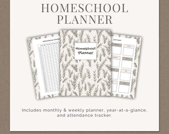Printable Homeschool Planner - Etsy