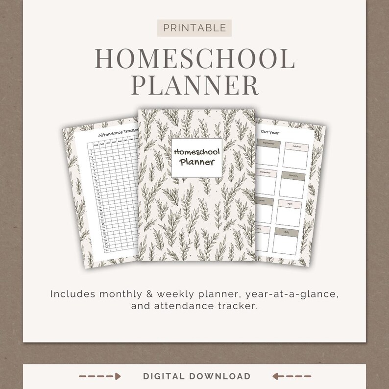 Printable Homeschool Planner - Etsy