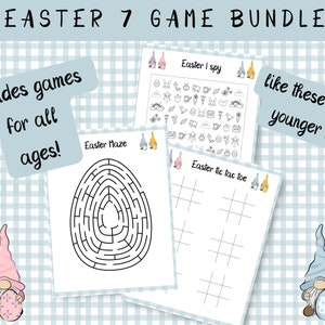 Easter 7 Game Bundle Printable Easter Games & Activities Family Easter ...