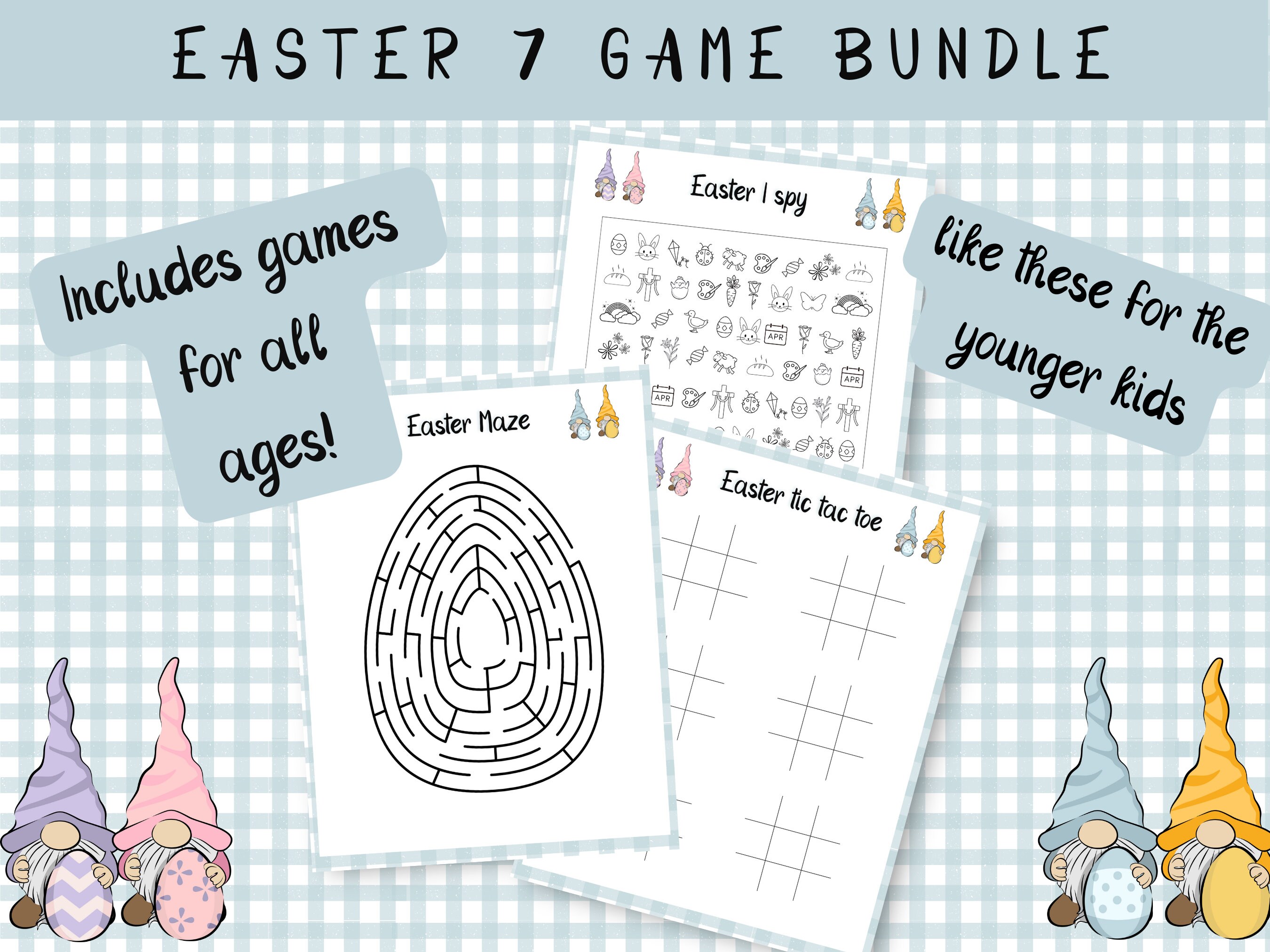 Easter 7 Game Bundle | Printable Easter Games & Activities | Family ...