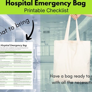 Hospital Emergency Bag - Printable Checklist - Etsy