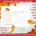 Editable AUTUMN Recipe Card Template, Recipe Template, Recipe Cards ...
