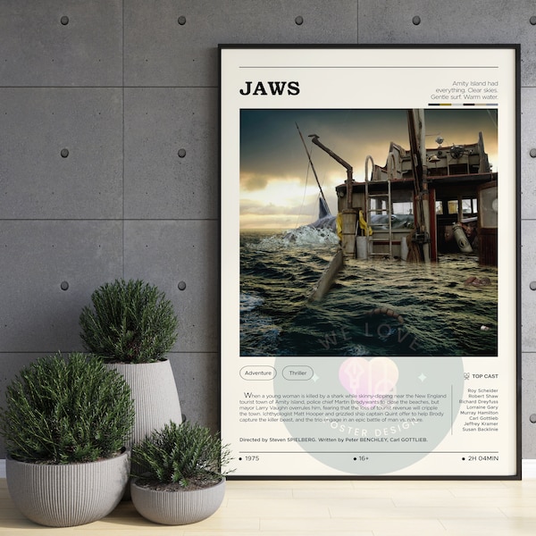 Jaws Poster - Etsy