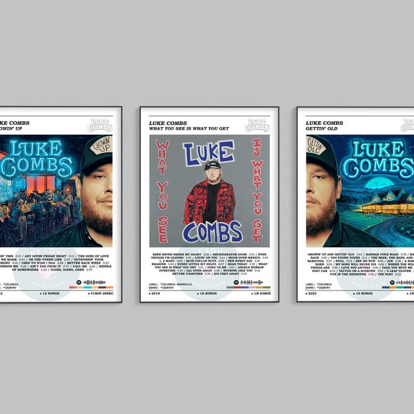 Luke Comb Poster - Etsy