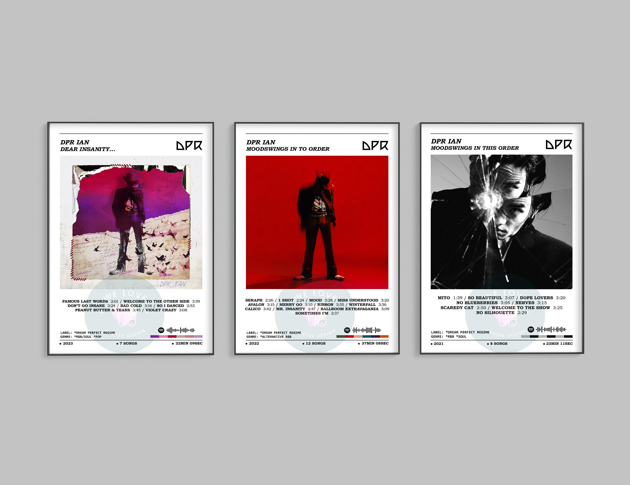 Set of 3 Dpr Ian Poster / Dpr Ian Poster / Album Cover Poster / Album Print / Music Print / Home ...