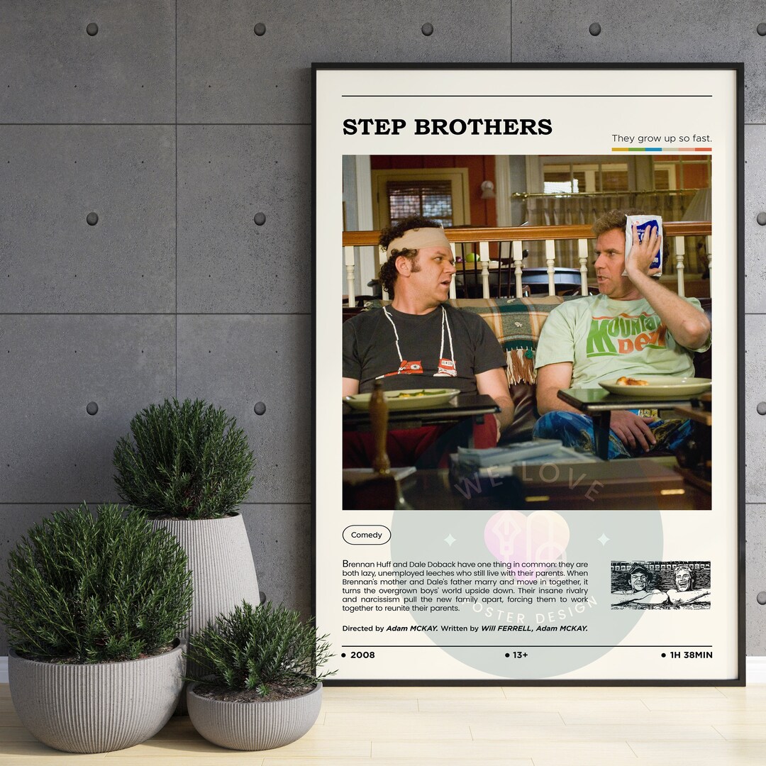 Step Brothers Movie Poster Step Brothers Poster Modern Art Etsy