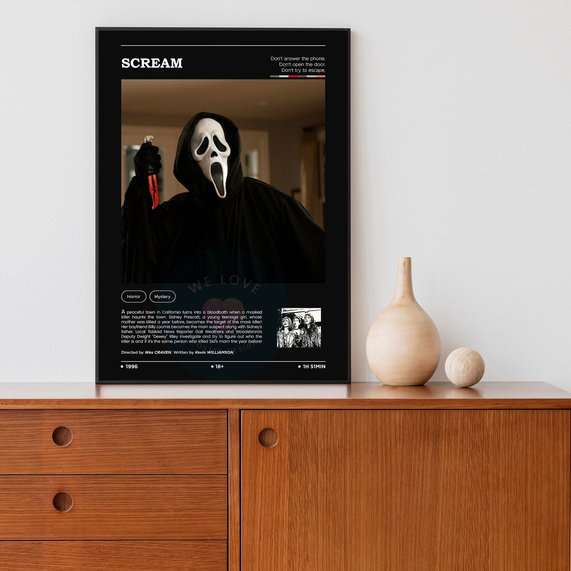 Scream Movie Poster / Scream Poster / Modern Art Print / Print - Etsy