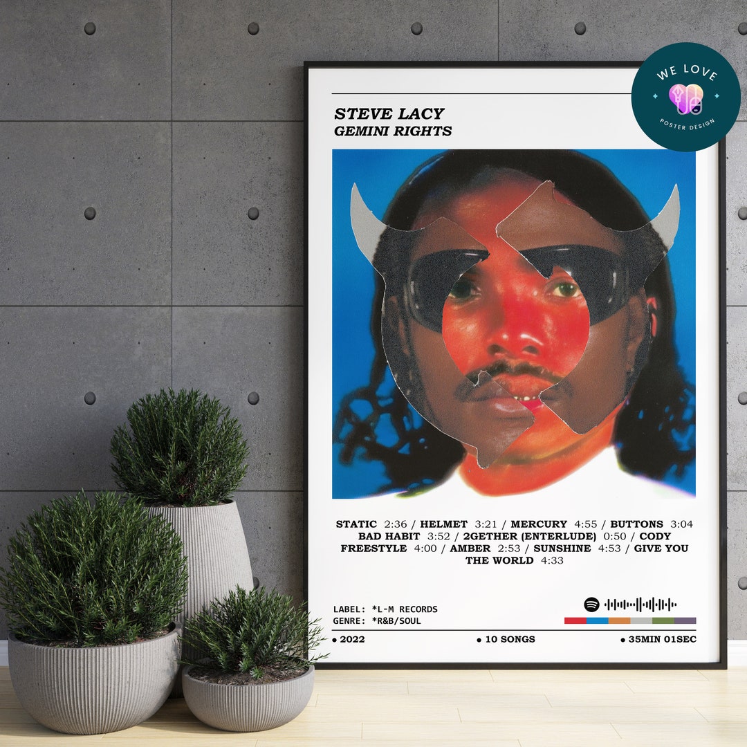 Steve Lacy Gemini Rights Album Poster / Steve Lacy Poster / Album Cover ...